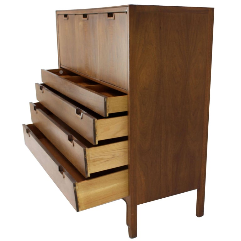 Walnut Chifferobe High Chest Dresser at 1stDibs