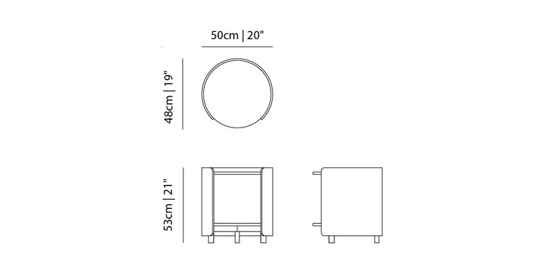 Prima Side Table, Night Stand in Walnut Wood Finish by Joel Escalona ...
