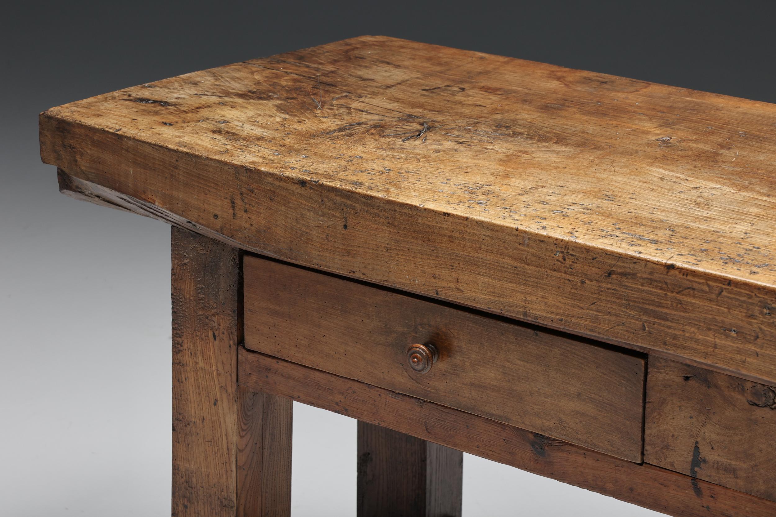 Walnut Console Table with Three Drawers, 19/20th Century at 1stDibs ...