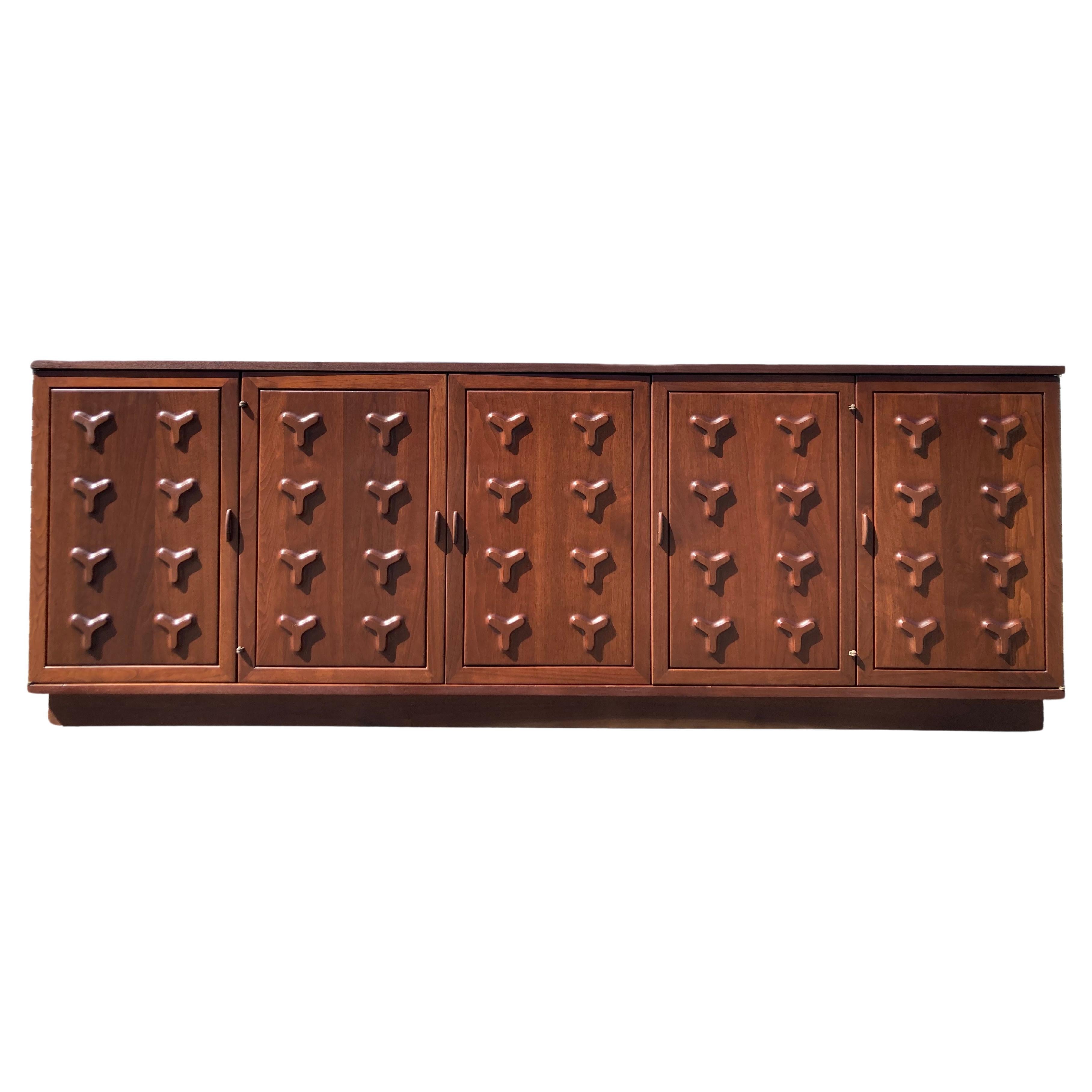 Pair of Romweber Carved Oak Lounge Chairs For Sale at 1stDibs ...