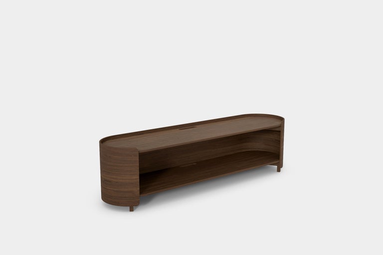 Prima Tv Cabinet, Media Unit, Credenza in Walnut Wood Veneer by Joel ...