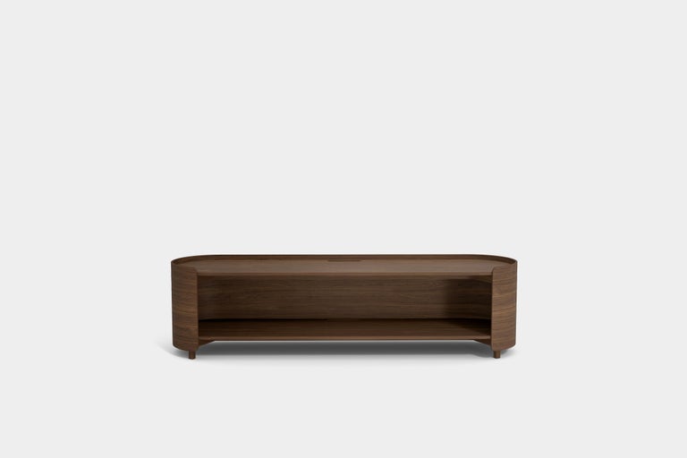 Prima Tv Cabinet, Media Unit, Credenza in Walnut Wood Veneer by Joel ...