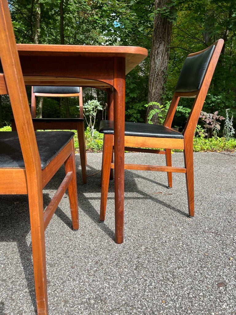 Walnut Dining Set with Four Chairs by Jack Cartwright at 1stDibs