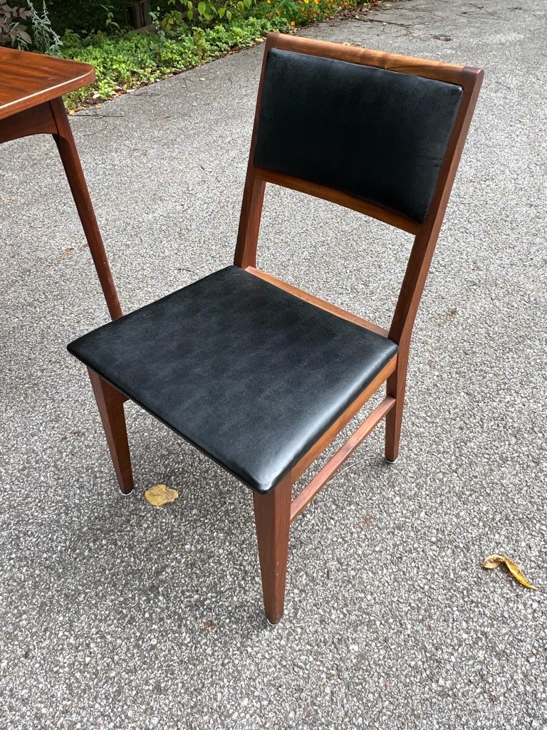 Walnut Dining Set with Four Chairs by Jack Cartwright at 1stDibs