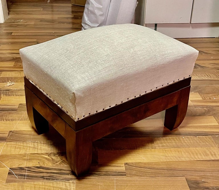 Walnut Framed Upholstered Footstools, Italy, 19th Century For Sale at ...