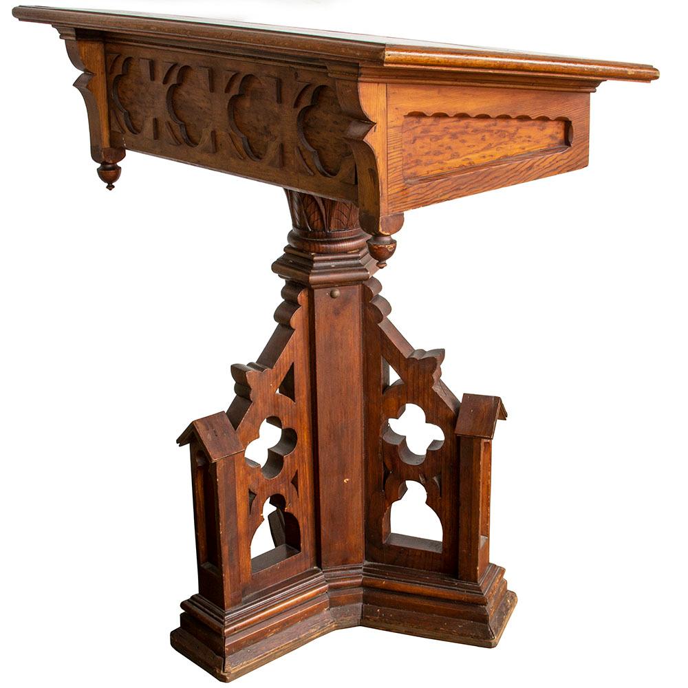 Walnut Gothic Lectern at 1stDibs