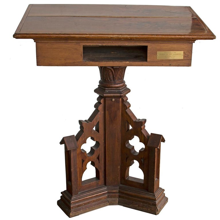 Walnut Gothic Lectern at 1stDibs