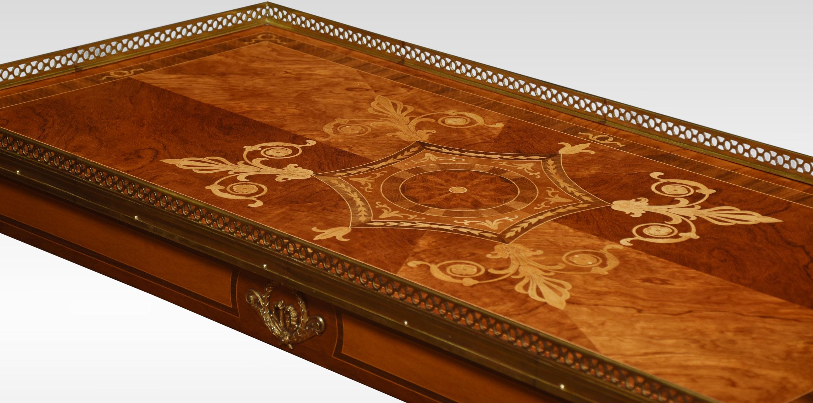 Walnut Inlaid Coffee Table For Sale at 1stDibs