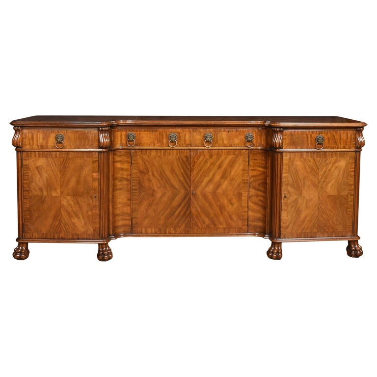 Walnut Inverted Breakfront Sideboard at 1stDibs