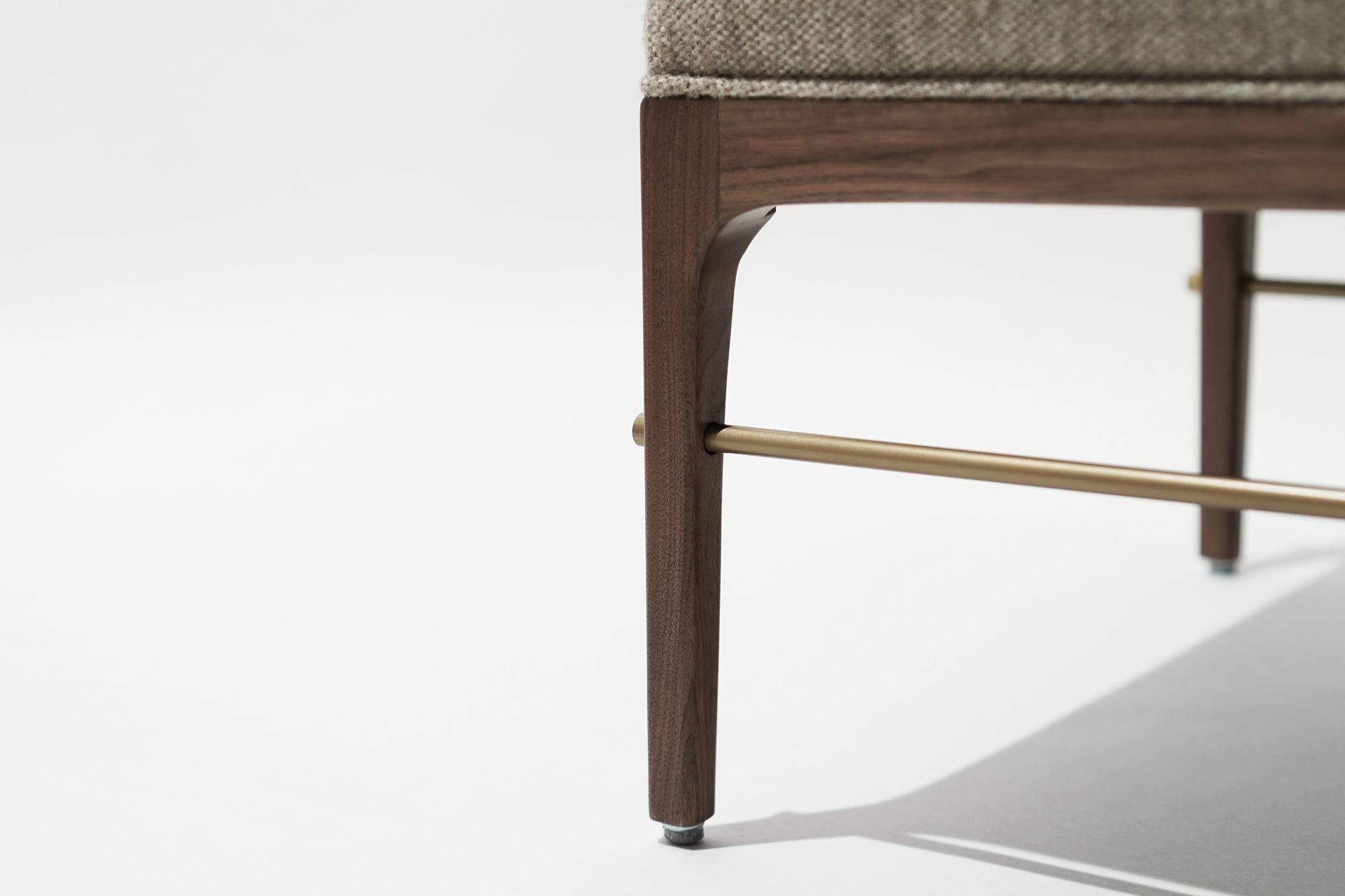 Walnut Linear Bench by Stamford Modern For Sale at 1stDibs