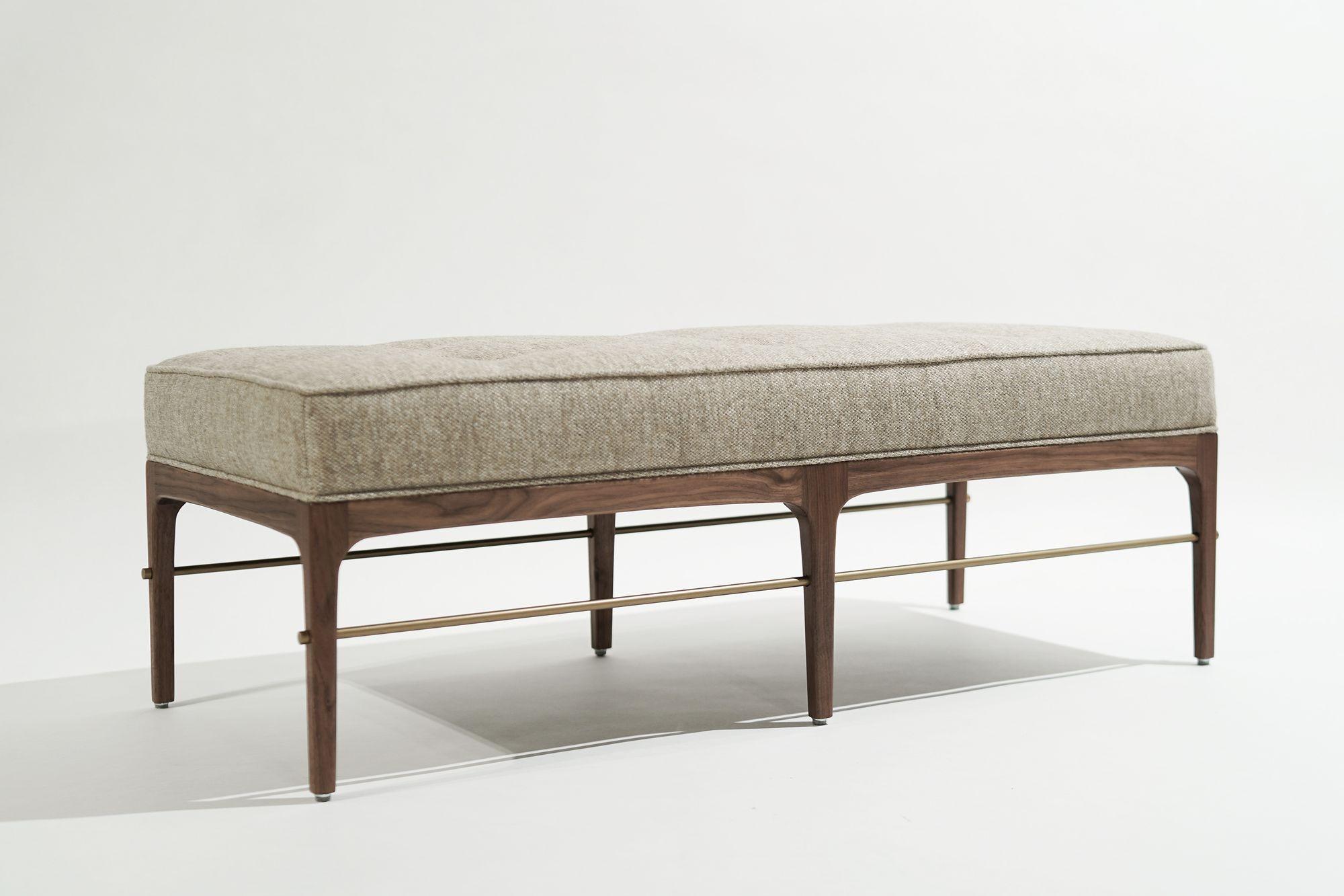 Walnut Linear Bench by Stamford Modern For Sale at 1stDibs