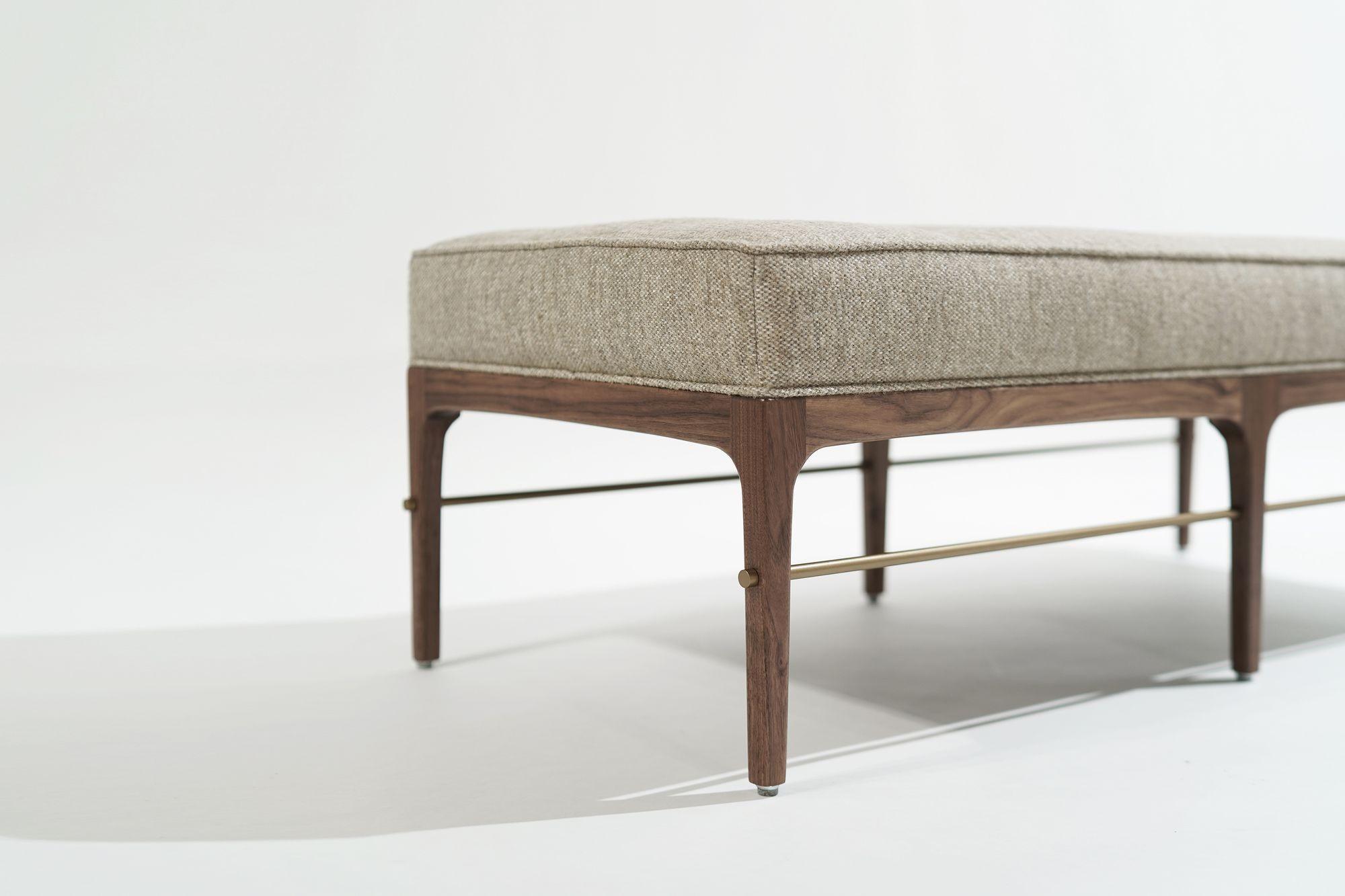 Walnut Linear Bench by Stamford Modern For Sale at 1stDibs