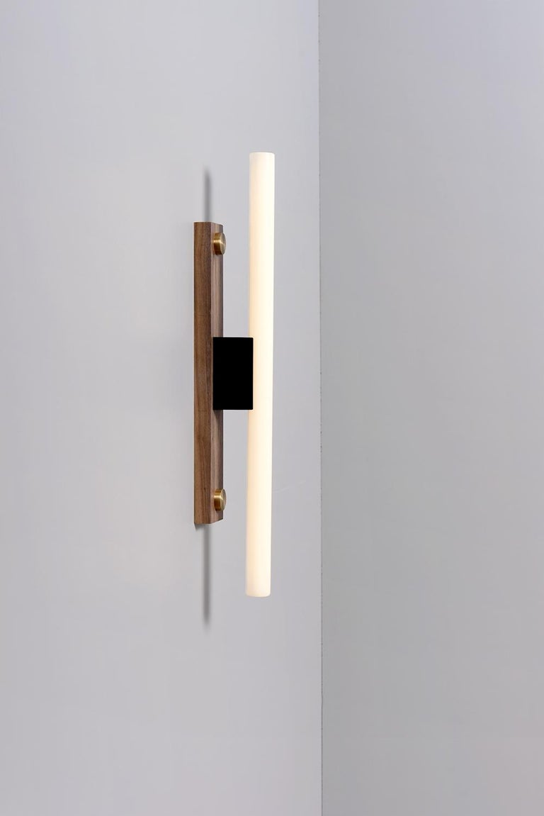 Walnut Linestra Wall Light Handmade by ASAF Weinbroom Studio For Sale ...