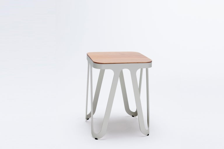 Walnut Loop Stool by Sebastian Scherer For Sale at 1stDibs