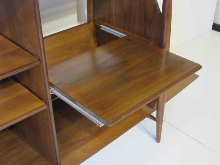 Walnut Media / Stereo Shelving Unit at 1stDibs