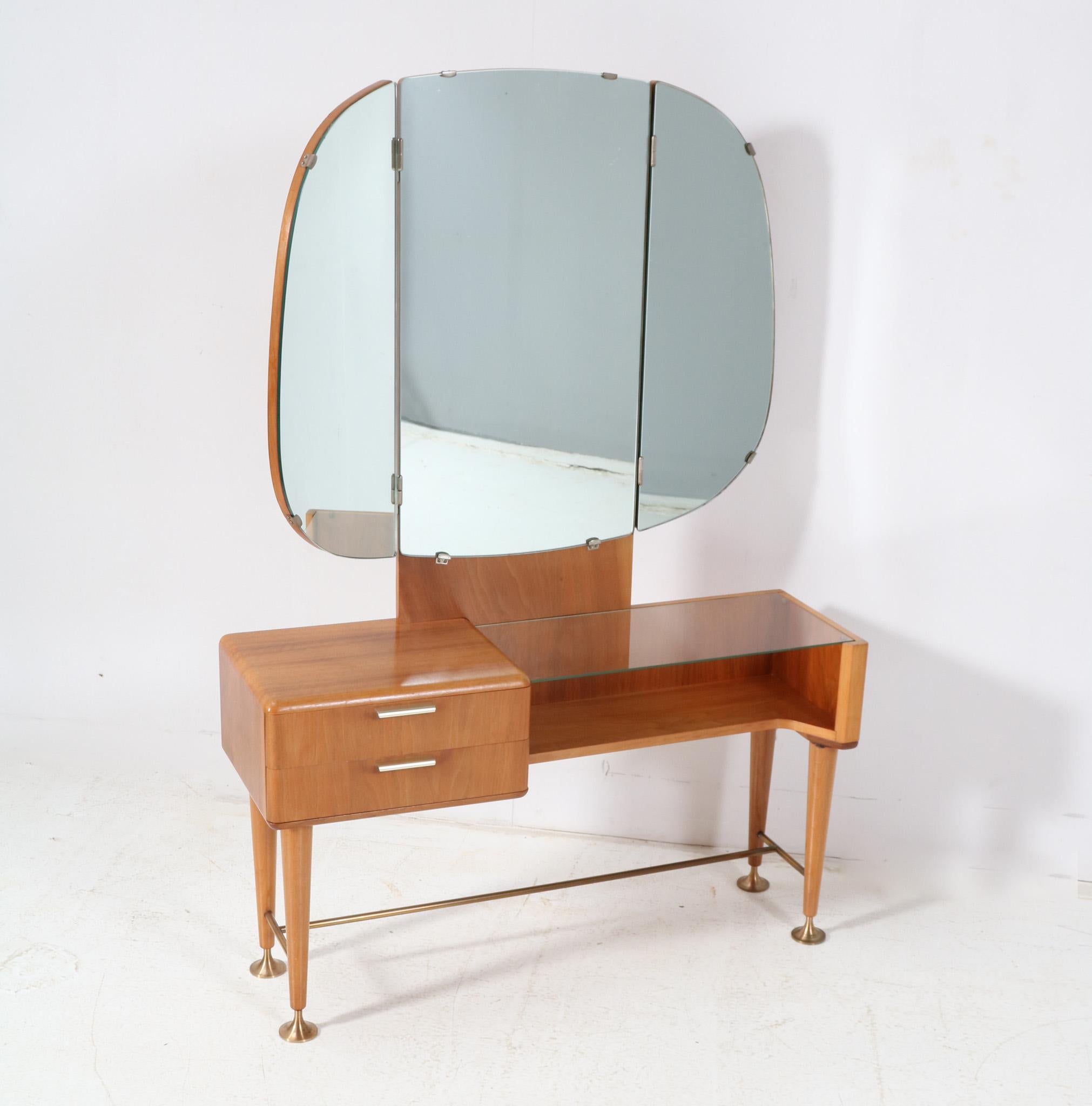 Walnut Mid-Century Modern Dressing Table or Vanity by A.A. Patijn for ...