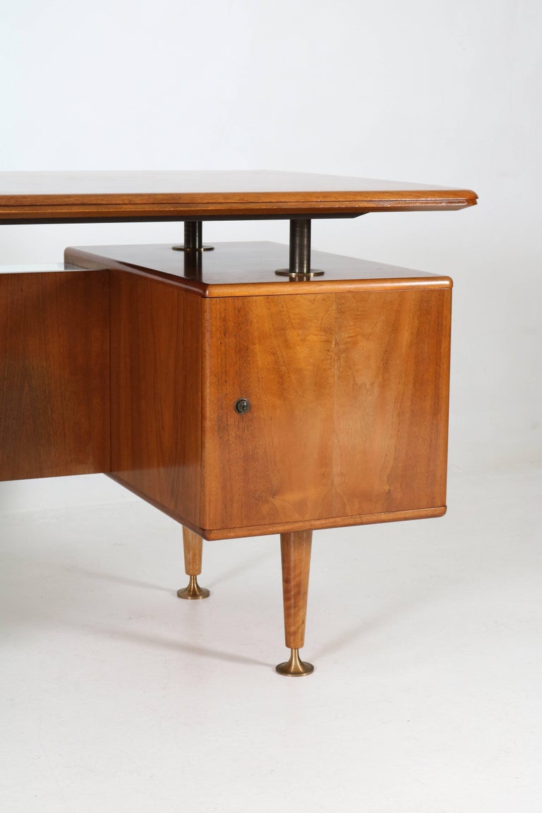 Walnut Mid-Century Modern Floating Top Desk by A.A.Patijn for Poly-Z ...