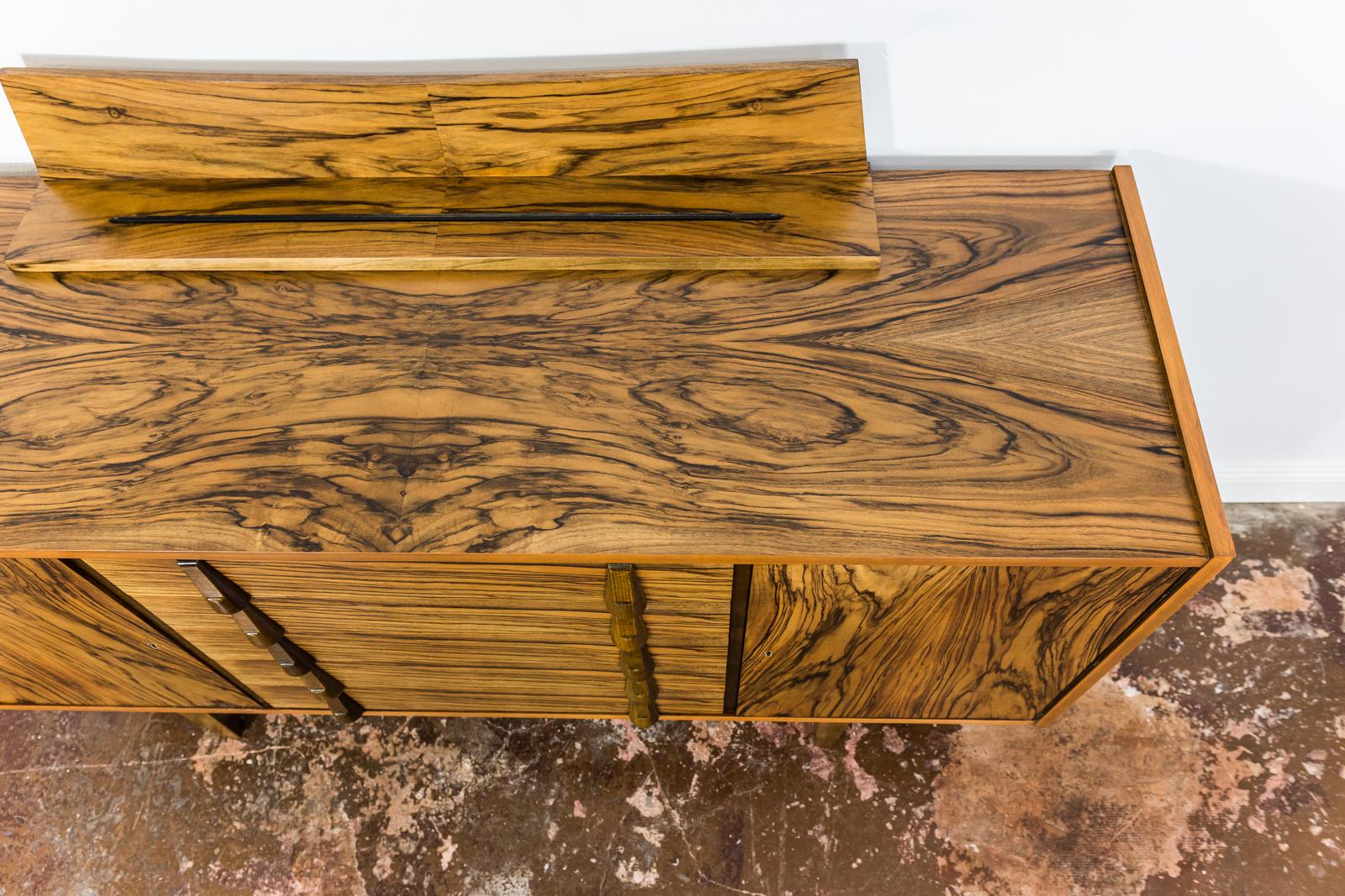 Walnut Mid-Century Modern Sideboard by R. T. Hałas, 1960's For Sale at ...