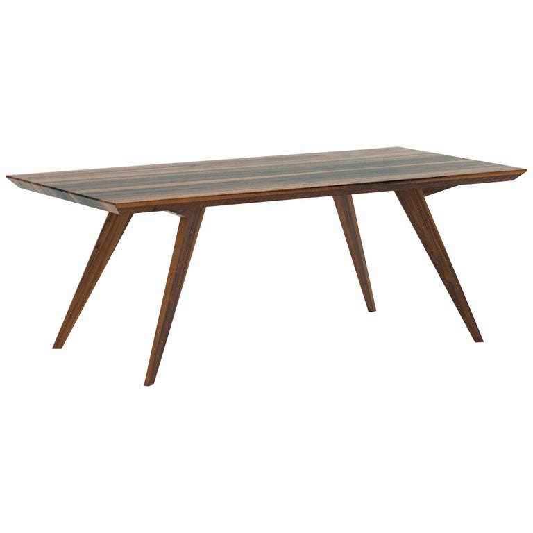Walnut Minimalist 160 Dining Table For Sale at 1stDibs