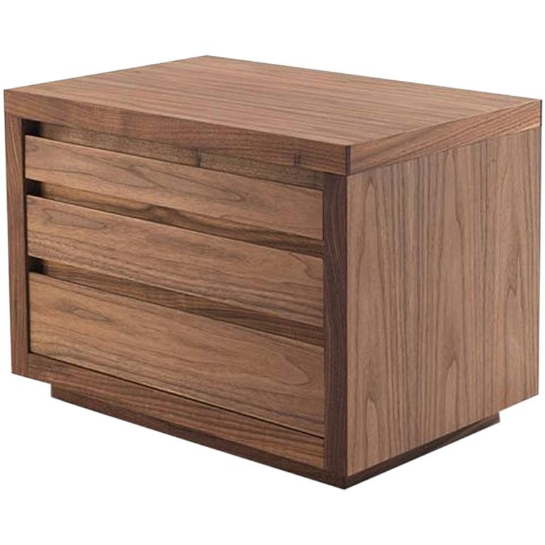 Lieno Walnut Nightstand For Sale at 1stDibs | solid walnut nightstand