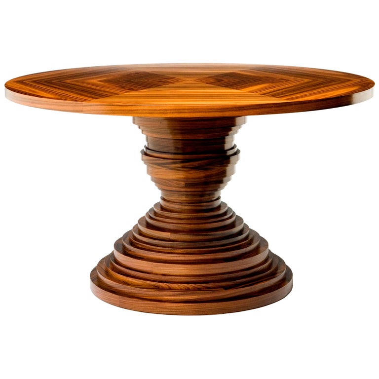 Walnut, Oak or Rosewood Round or Square Dining Table For Sale at 1stDibs