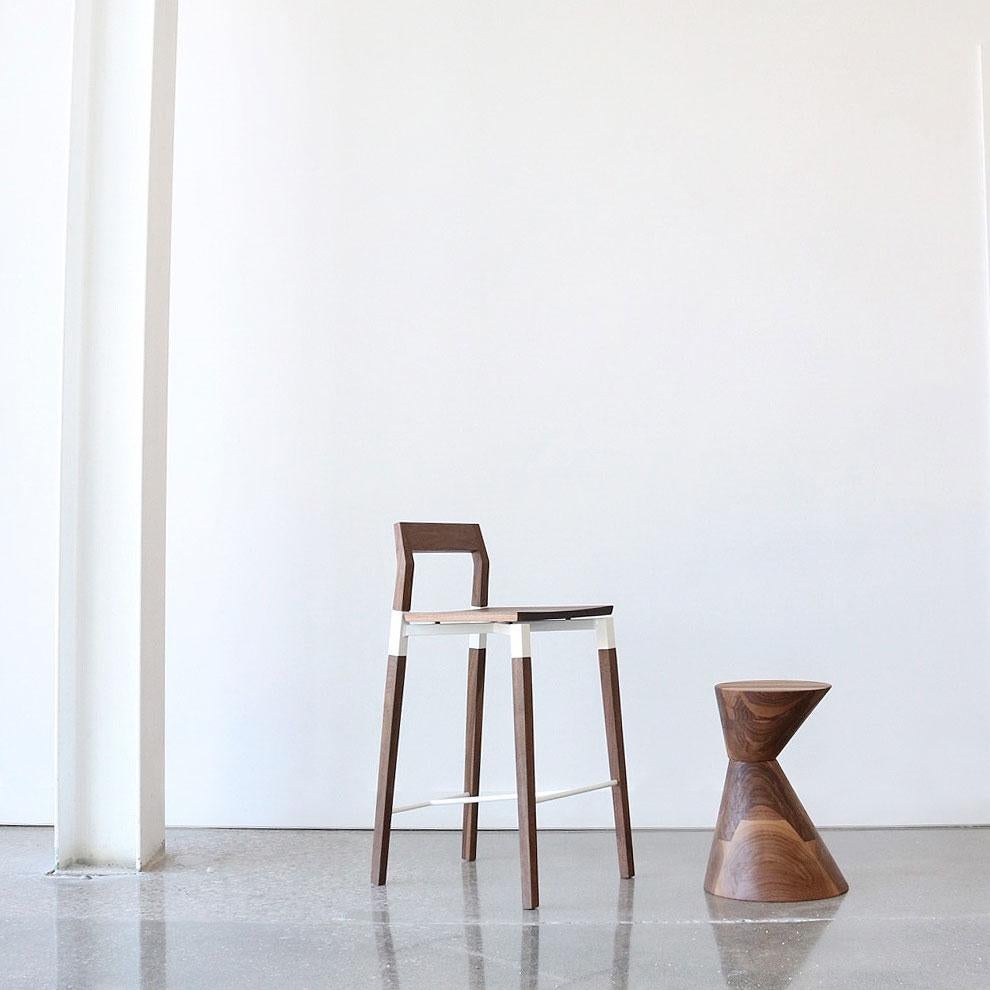 Walnut Oldtown Stool, Side Table by Hollis and Morris For Sale at ...