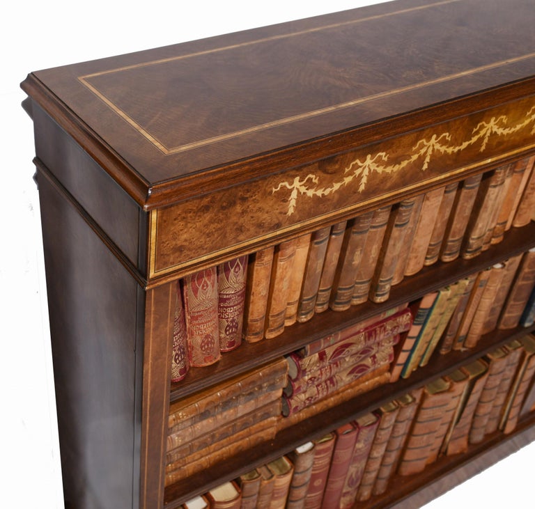 Walnut Open Bookcase, Regency Inlay Bookcases Study Interiors For Sale ...