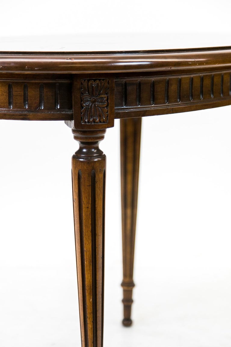 Walnut Oval Center Table For Sale at 1stDibs