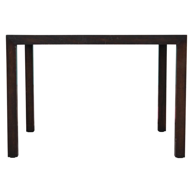 Walnut Parsons Style Brown Game Table Attributed to Baker Furniture at ...