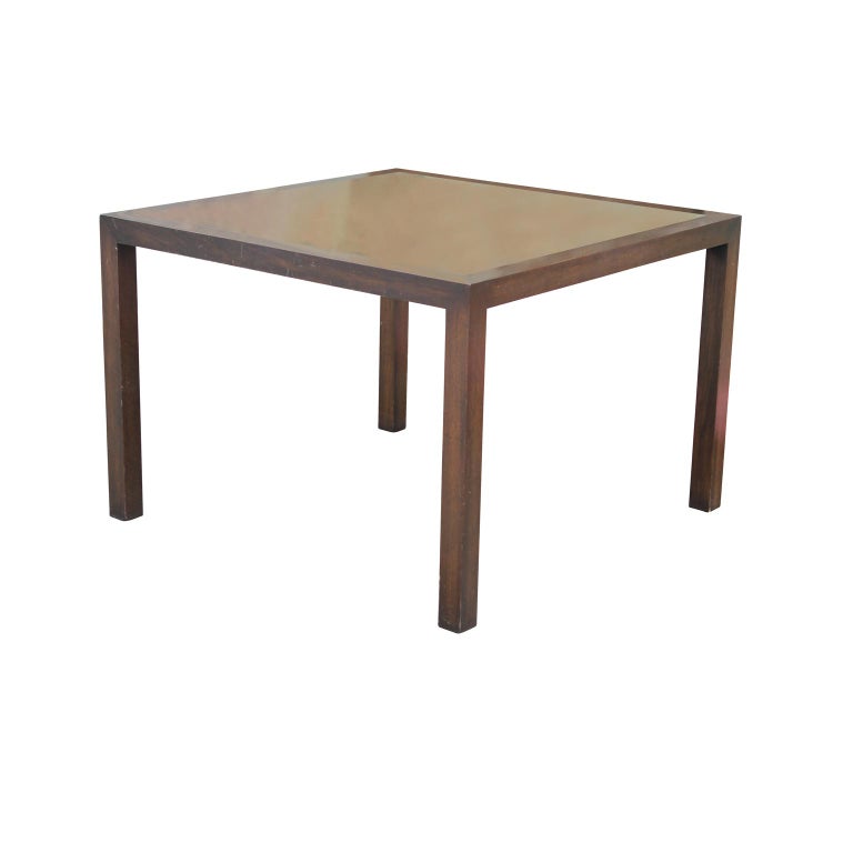 Walnut Parsons Style Brown Game Table Attributed to Baker Furniture at ...