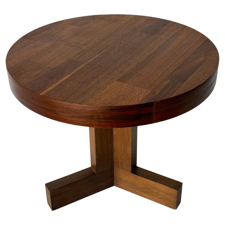 Walnut Round Side/End Table by Lane For Sale at 1stDibs