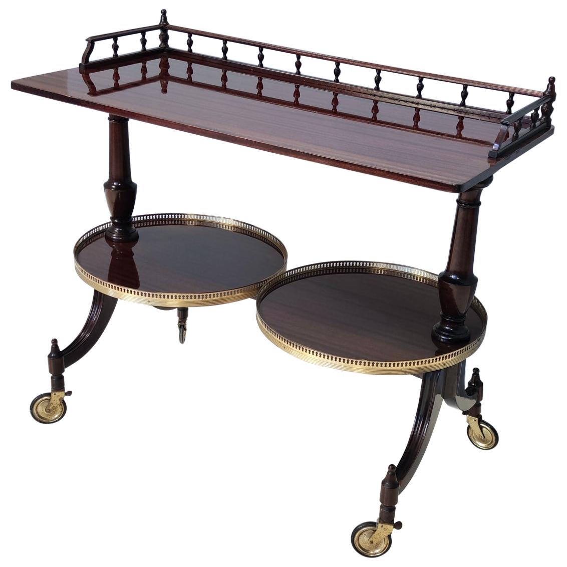 1950's Walnut Serving Table/Cart by Kipp Stewart for Drexel For Sale at ...