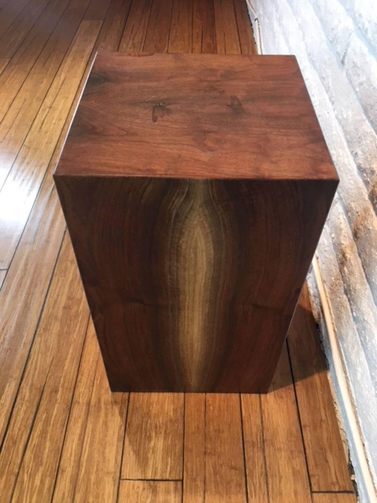 Walnut Side Table or Pedestal For Sale at 1stDibs
