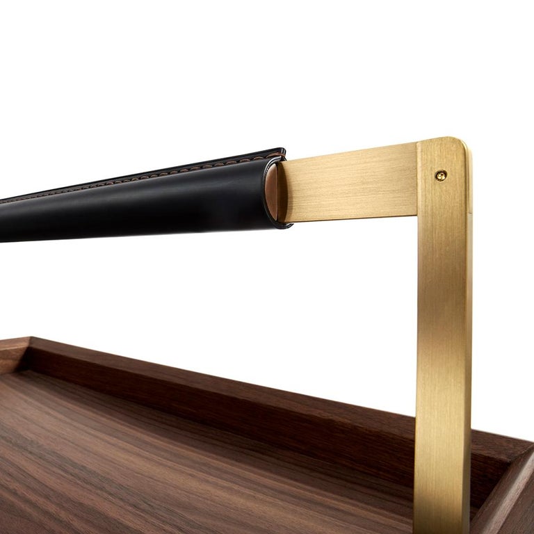 Walnut Side Table with Removable Tray Top For Sale at 1stDibs