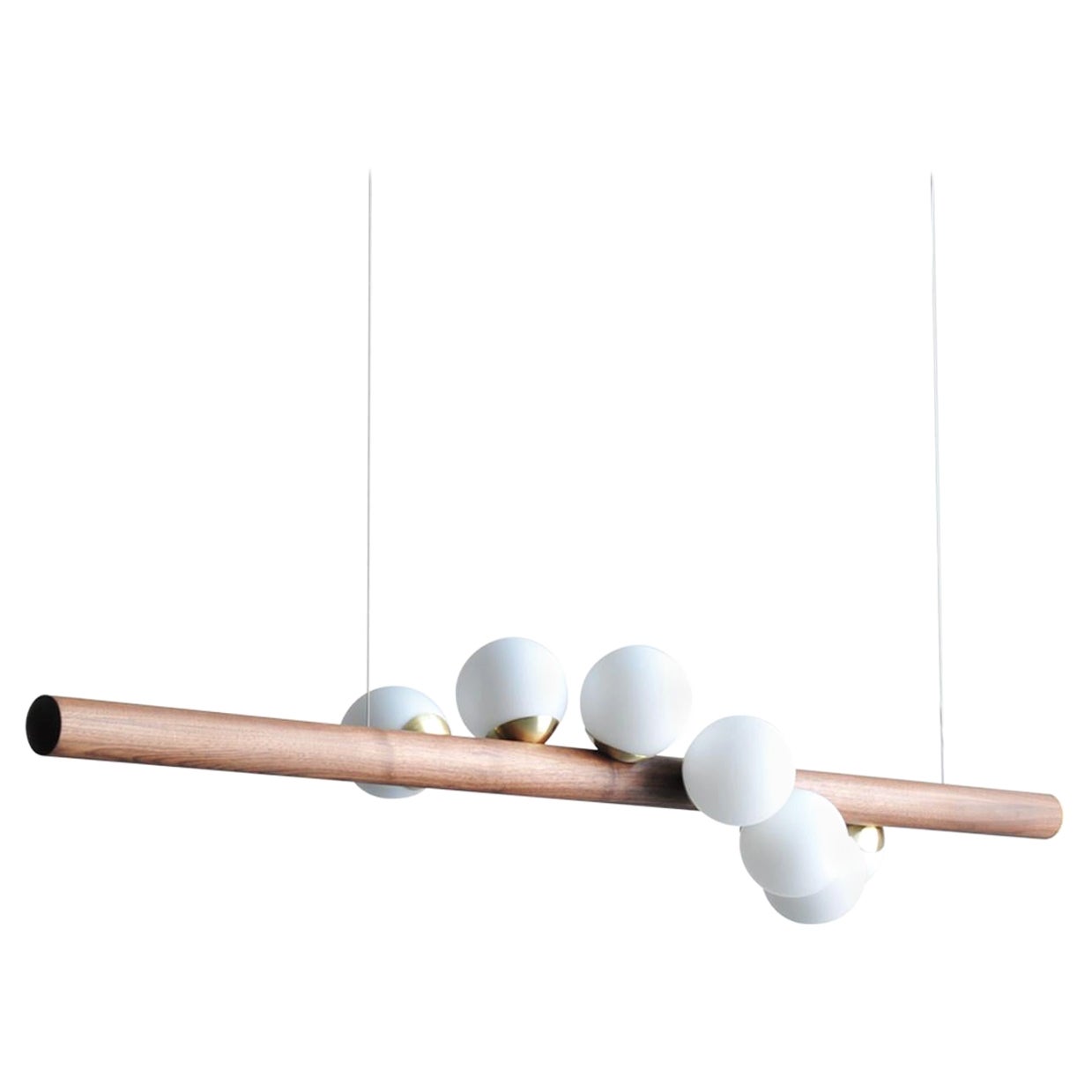 Walnut Small Willow Horizontal Pendant by Hollis and Morris For Sale at ...