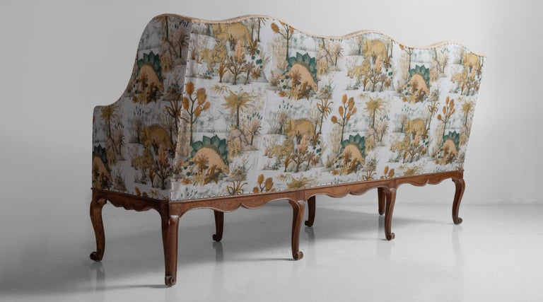 Walnut Sofa in Dinosauria Cotton Linen from House of Hackney at 1stDibs ...
