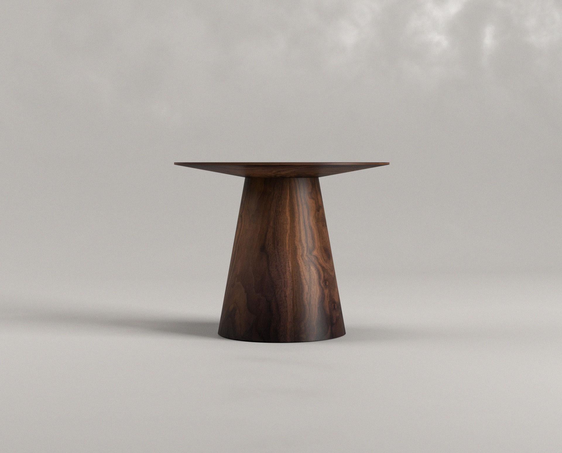 Walnut Totem Side Table by Siete Studio For Sale at 1stDibs