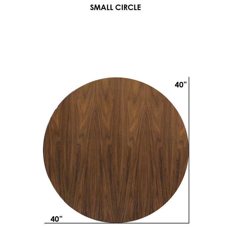 Walnut Williams Dining Table Navy Hairpin Legs Circle Top For Sale at ...