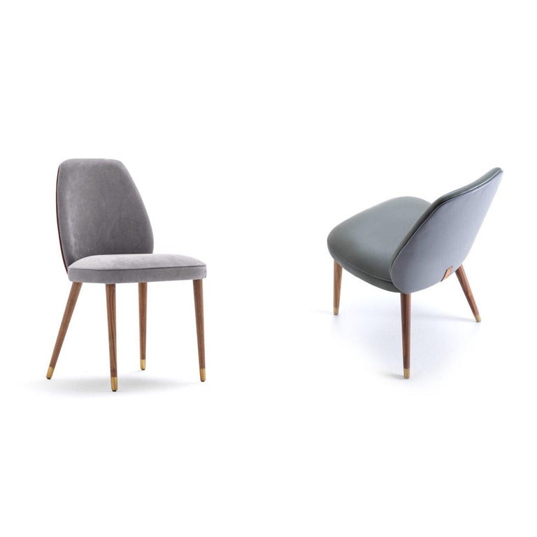 Walnut Wood, Leather, Gipsy Dining Chair For Sale at 1stDibs