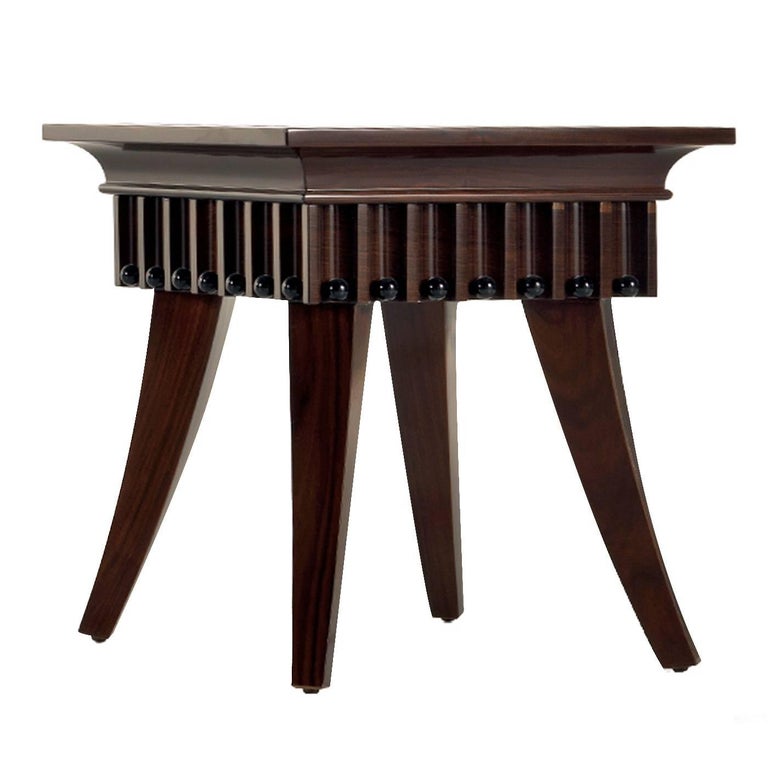 Walnut Wood Side Table For Sale at 1stDibs