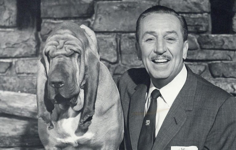 Walt Disney and Dog Genuine Vintage Signed Photograph 1937 Black and ...