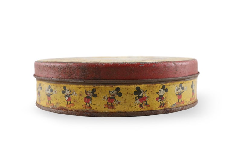 Walt Disney Tin Box with Mickey Mouse, 1930's at 1stDibs