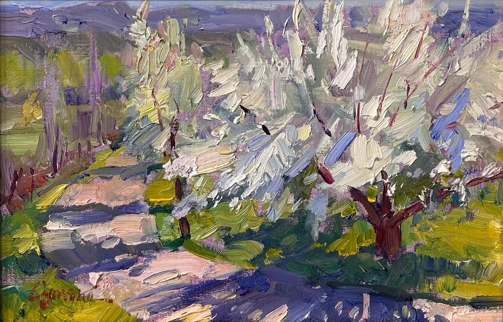 Walt Gonske - "Apodaca Apple Blossom," Oil Painting at 1stDibs
