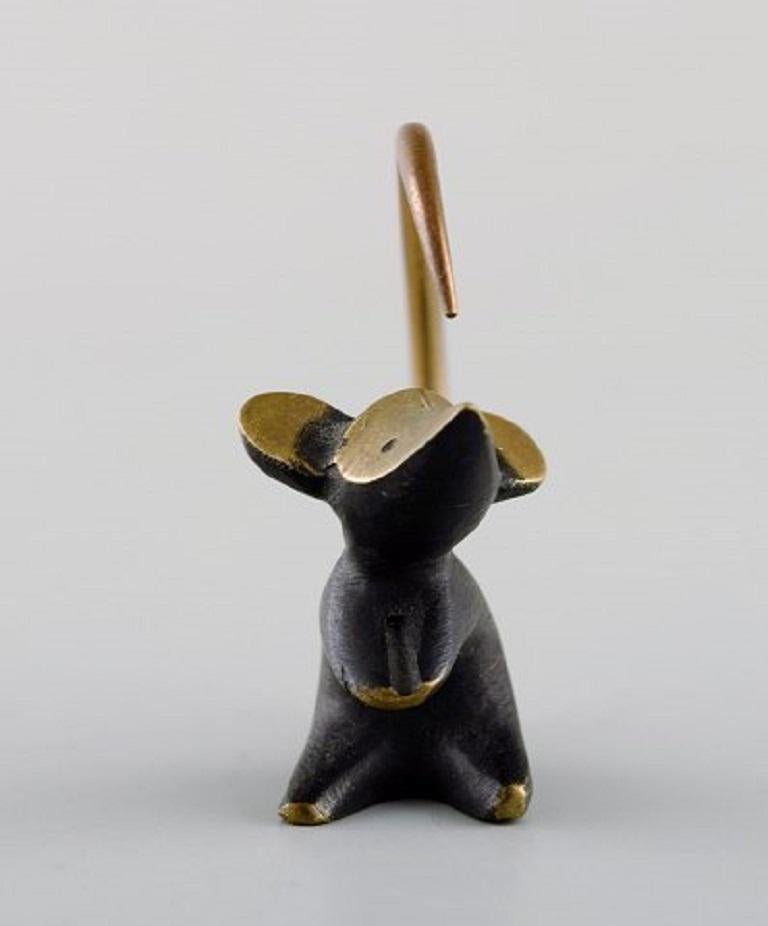 Walter Bosse, for Herta Baller, "Black gold line" Mouse in Bronze ...