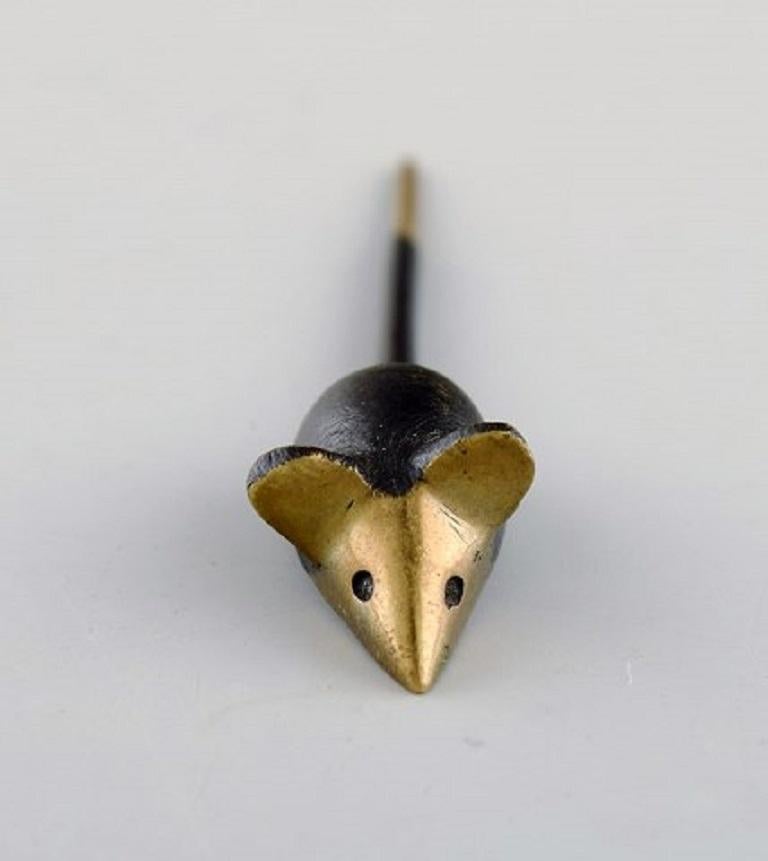 Walter Bosse, for Herta Baller, "Black Gold Line" Mouse in Bronze ...