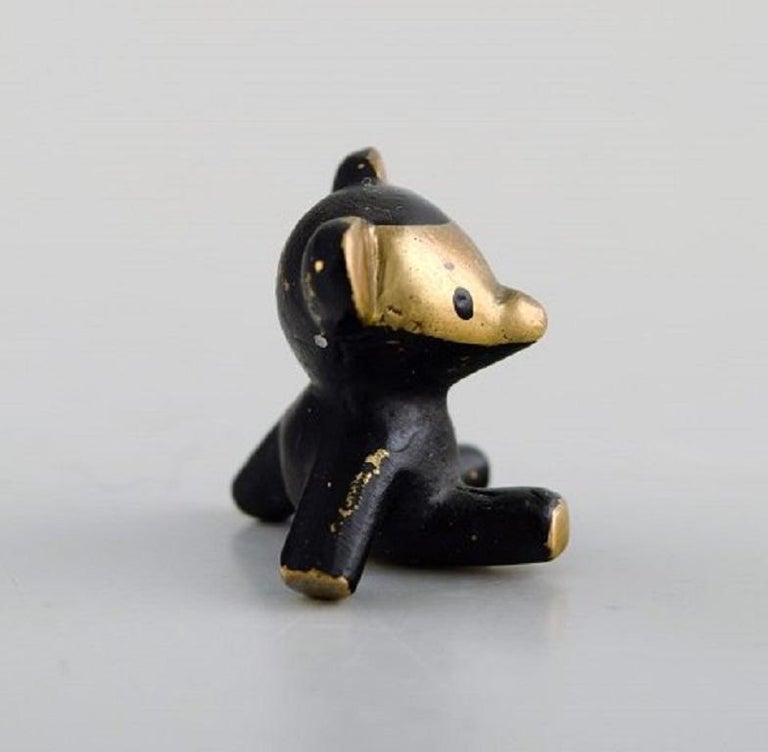 Walter Bosse, for Herta Baller, "Black Gold Line" Teddy Bear in Bronze ...