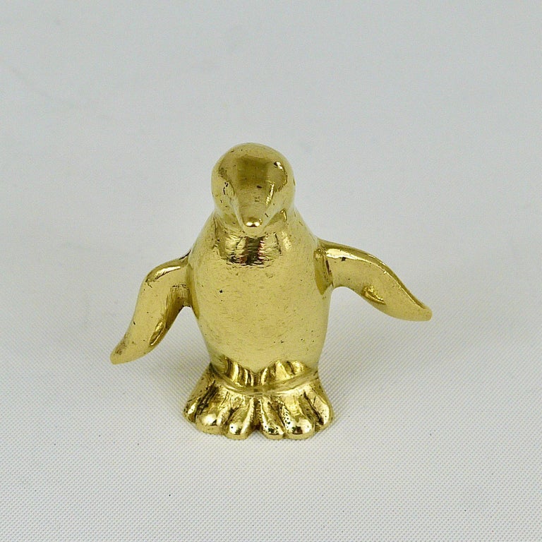 Walter Bosse Midcentury Penguin Brass Figurine, Hertha Baller, Austria ...