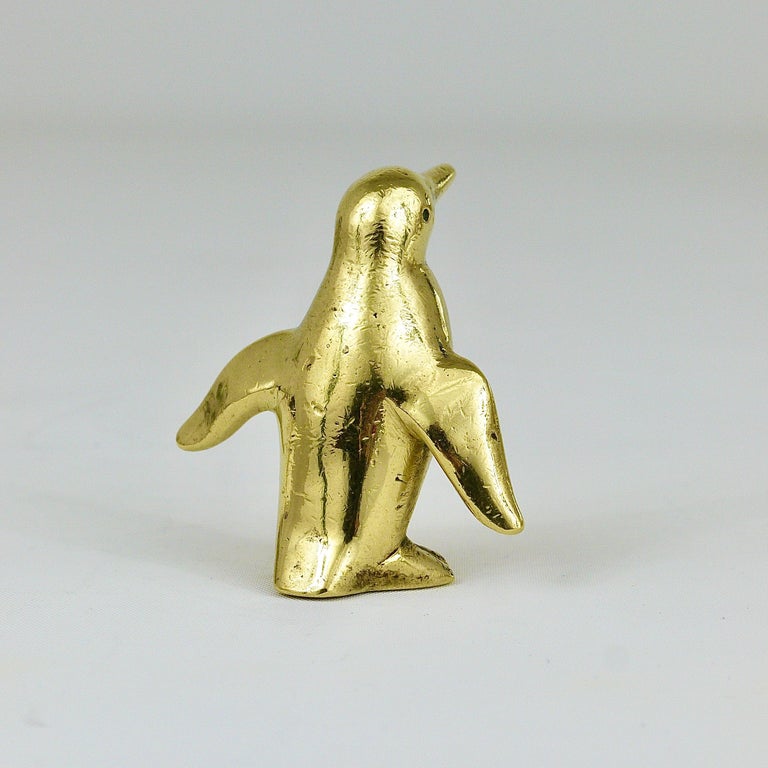 Walter Bosse Midcentury Penguin Brass Figurine, Hertha Baller, Austria ...