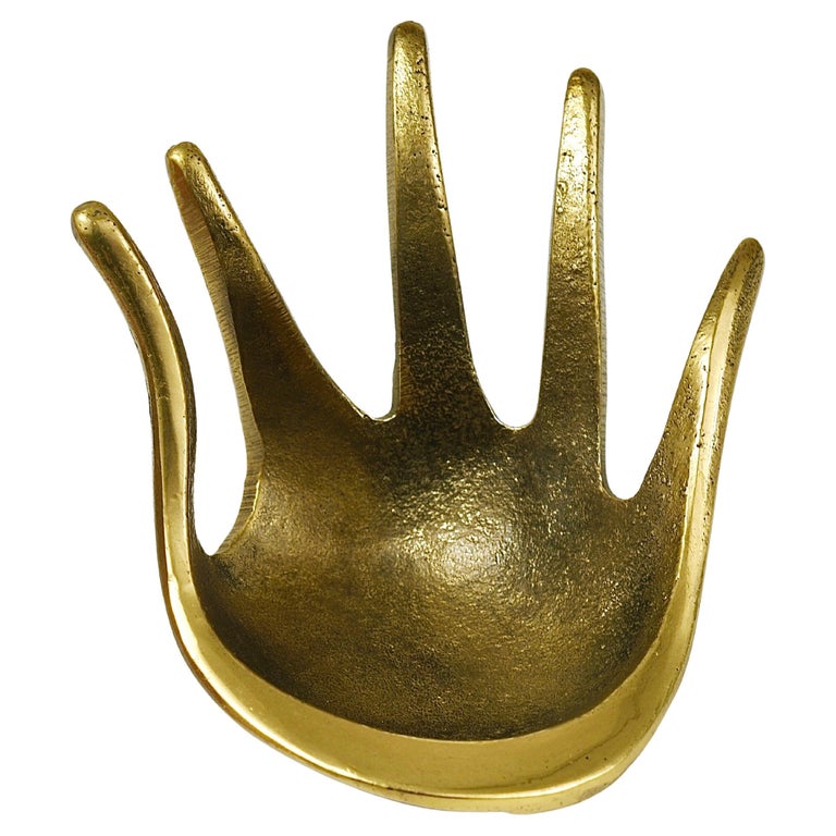 Walter Bosse Sculptural Brass Hand Bowl or Ashtray, Hertha Baller ...