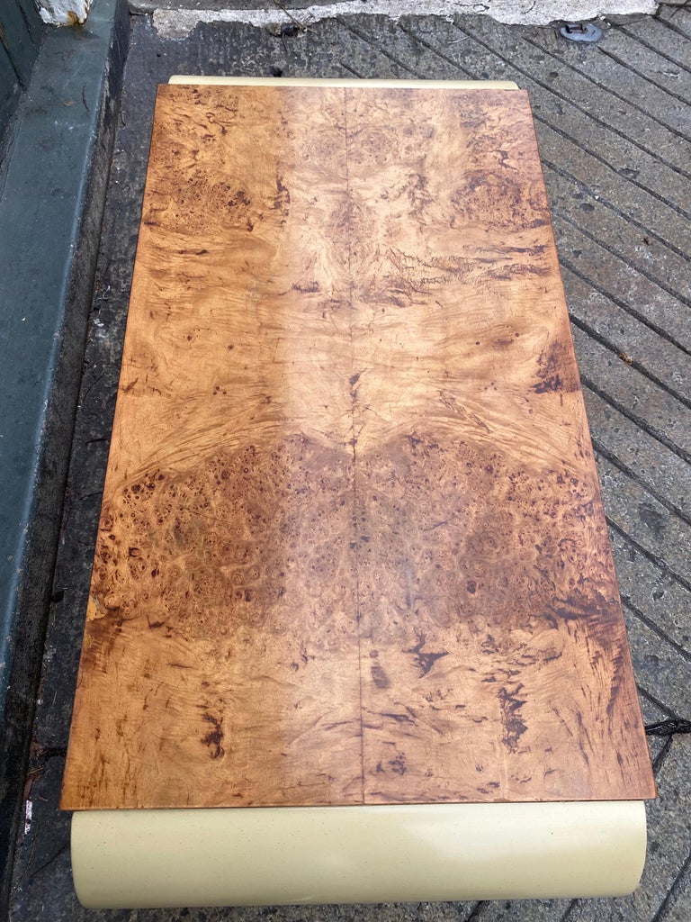 Walter Dorwin Teague Burled Wood Coffee Table for Hastings Furniture ...